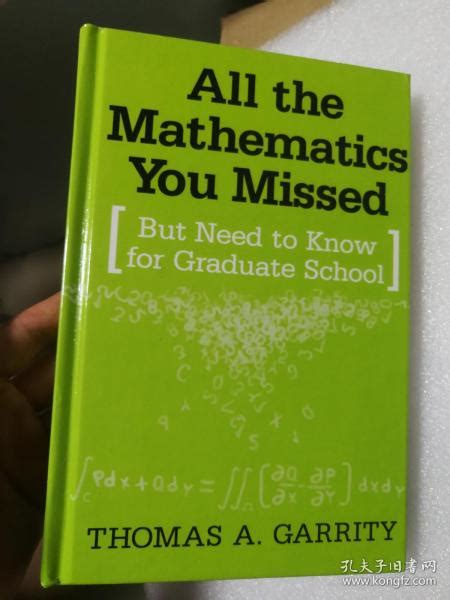 现货 All The Mathematics You Missed But Need To Know For Graduate School