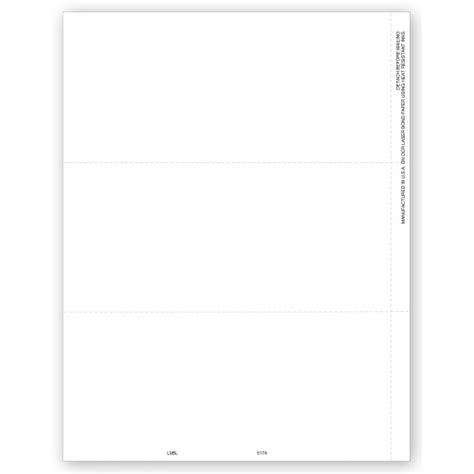 3 Up Blank Laser 1099 Bulk