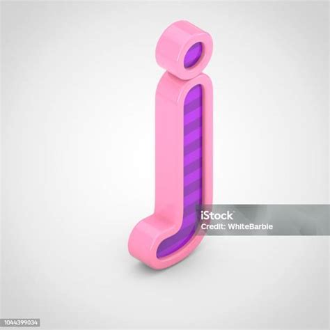 白い背景に分離された紫のストライプとピンクの J 小文字の文字 3dのストックフォトや画像を多数ご用意 3d アルファベット