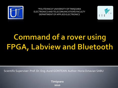 Ppt Command Of A Rover Using Fpga Labview And Bluetooth Powerpoint