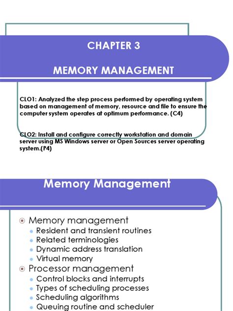 chapter 3 memory management pdf computer data storage process