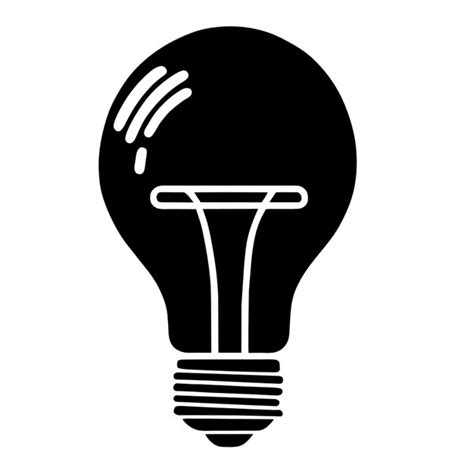 Icono De Bombilla En El Fondo De Luz Idea Símbolo Lámpara Eléctrica Luz