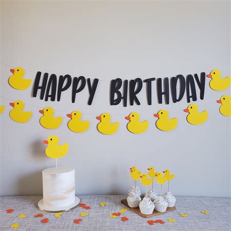 Rubber Duck Birthday Duck Party Duck Birthday Banner Duck Etsy