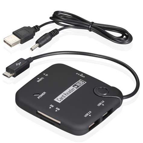 Fosmon 3 Port OTG USB 2 0 Powered Adapter Hub Memory Stick Micro SD