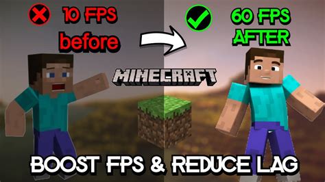 Minecraft Lag Fix LAG STUTTER FIX Potato Low End PC Minecraft FPS Boost YouTube