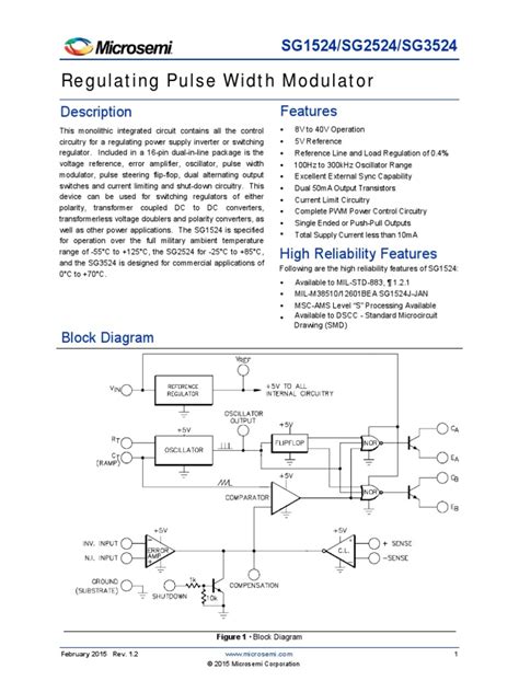Sg1524 Pdf Amplifier Electronic Circuits
