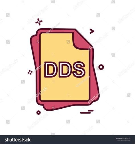 Dds File Type Icon Design Vector Stock Vector Royalty Free Shutterstock