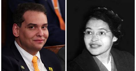George Santos compared himself to Rosa Parks, saying he also refuses to 'sit in the back' like ...