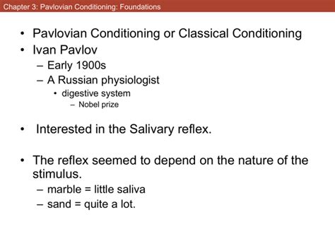 Classical Conditioning Foundations