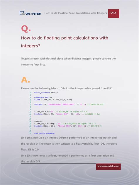 Floating Point Calculations With Integers Pdf