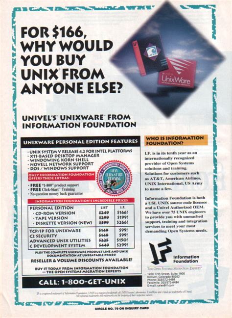 Unix Svr4 Ad From Unixworld Magazine Circa 1993 1994 Bill Bradford