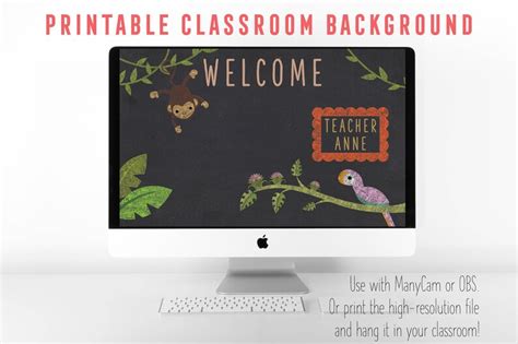 Esl Teacher Background Custom Backdrop Online Teaching Etsy