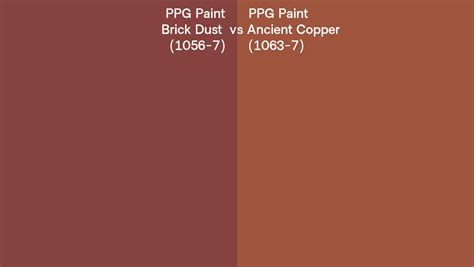 Ppg Paint Brick Dust Vs Ancient Copper Side By Side Comparison