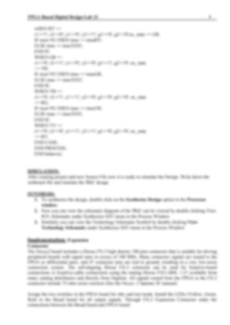 Solution Fpga Handout Designing Of Traffic Light Controller Using