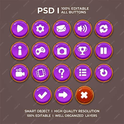 premium psd set of game ui game ui set game ui button game button