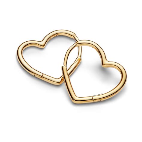 Pandora Asymmetrical Heart Hoop Earrings Pandora Jewellery From T