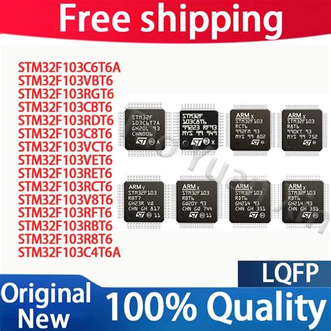 5piece STM32F103C6T6A STM32F103C8T6 STM32F103RFT6 STM32F103RGT6