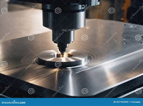 Processing A Metal Workpiece On A Cnc Milling Machine Working In A