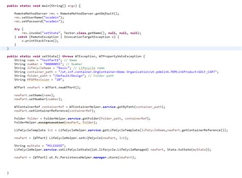 Solved How To Set The Lifecycle State Of Wtpart Using Api Ptc Community