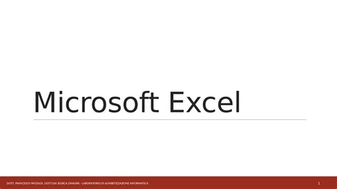 Guida Pratica Allutilizzo Di Microsoft Excel Strumenti Base