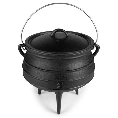 Bruntmor Pre Seasoned Cast Iron Cauldron6 Quarts African Potjie Pot