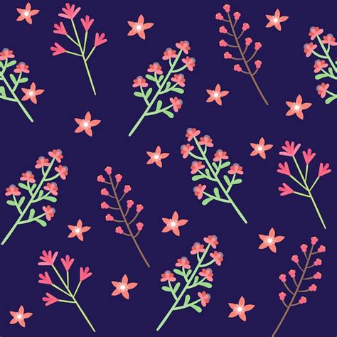 Premium Vector Seamless Flower Pattern Design Vector Floral Print For