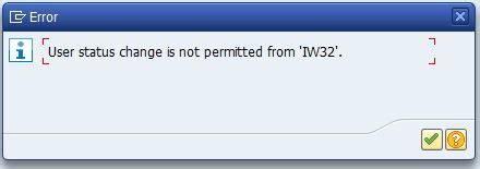 Check On User Status SAP Community