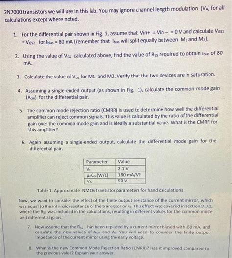 Fig 1 Differential Amplifier Schematic In The