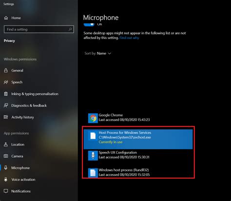 Disable The Host Process For Windows Services Using Microphone