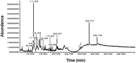 Chromatogram Of Methanolic T Vulgaris Extract Download Scientific Diagram