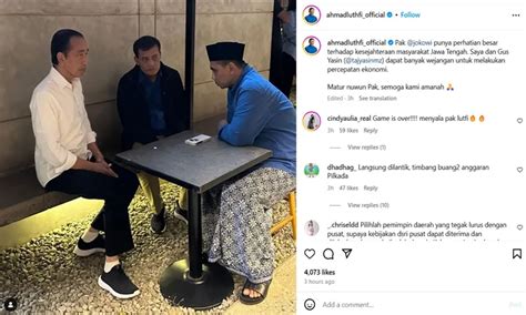 Ahmad Luthfi Unggah Foto Dengan Jokowi Kpu Mantan Presiden Boleh Jadi