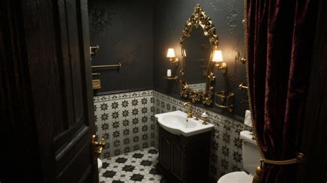 10 Small Gothic Bathroom Ideas