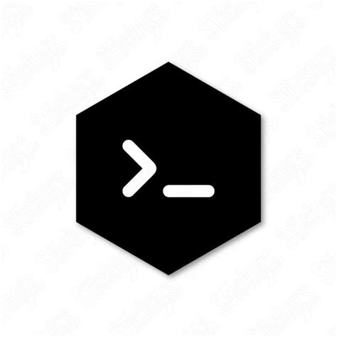 Terminal Hex Sticker Adesivo Stickers Devs