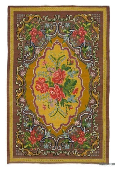 Vintage Handwoven Moldovan Kilim Rug 6 7 X 9 9 79 X 117