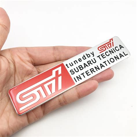 สติ๊กเกอร์แต่งรถ 三维 อลูมิเนียม Sti ตราสัญลักษณ์สติกเกอร์สําหรับ Subaru