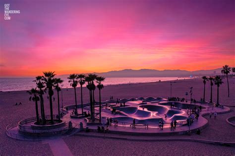 Venice Beach Skatepark Sunset Framed Photography Prints