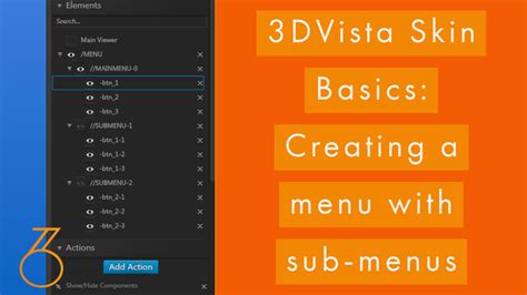 basic menu with sub menus 3dvista marketplace