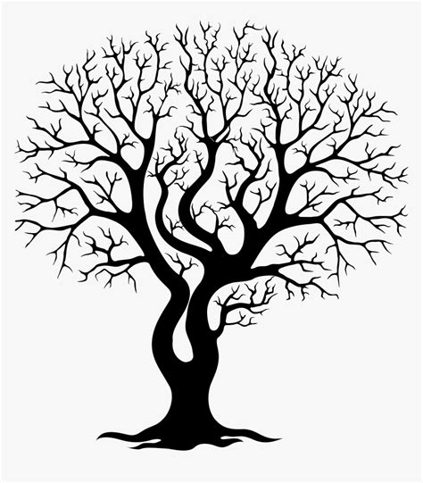Artistic Black Tree Drawing Black Tree Silhouette For Your Design