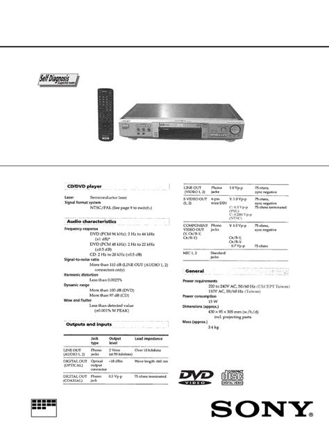 Sony Dvp K330 Pdf Computing Electricity