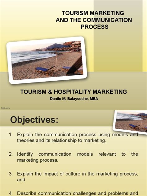 Tourism Marketing And Communication Process Pdf Communication Cognition