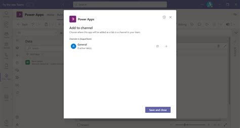 Power Apps From Teams