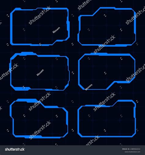 Vector Hud Frame Technology Futuristic Interface Stock Vector Royalty Free 2385502213