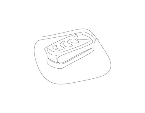 premium vector continuous line drawing of slice of cake one line of
