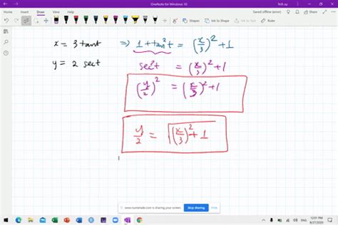 SOLVED For Each Plane Curve A Graph The Curve And B Find A Rectangular Equation For The