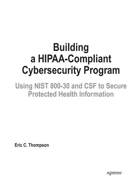 SOLUTION Building A Hippa Compliant Cybersecurity Program Studypool
