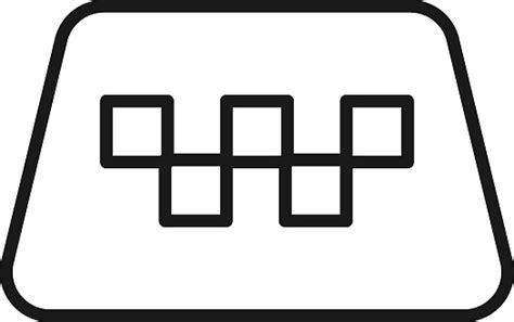 여행 관광 휴일 휴가 표지판 검은 색 얇은 선으로 그려진 최소한의 벡터 기호 편집 가능한 스트로크 택시용 체커의 벡터 선 아이콘 택시에 대한 스톡 벡터 아트 및 기타 이미지