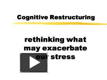Cognitive Restructuring Presentation Free To View