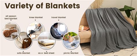 Phf Soft Waffle Weave Blanket King Size 104x90