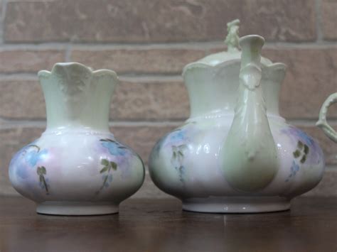 Vintage Hand Painted Artist Signed Porcelain Tea Set Including Etsy
