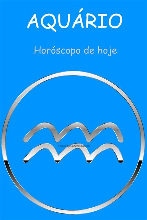Aquário Horóscopo De Hoje